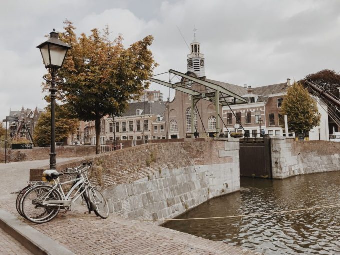Delfshaven, quiet location with the original architecture of old Rotterdam