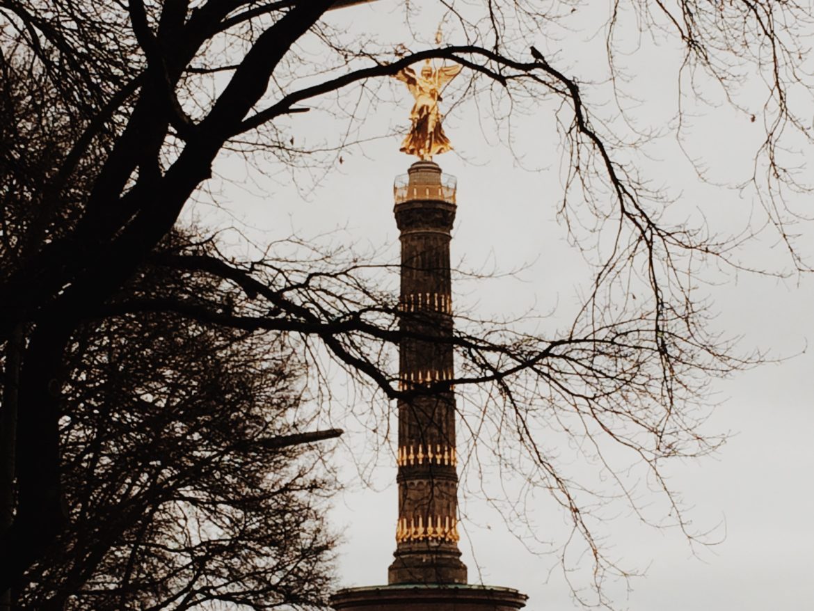 Berlin Victory Column, a shining statue of the goddess with a great view