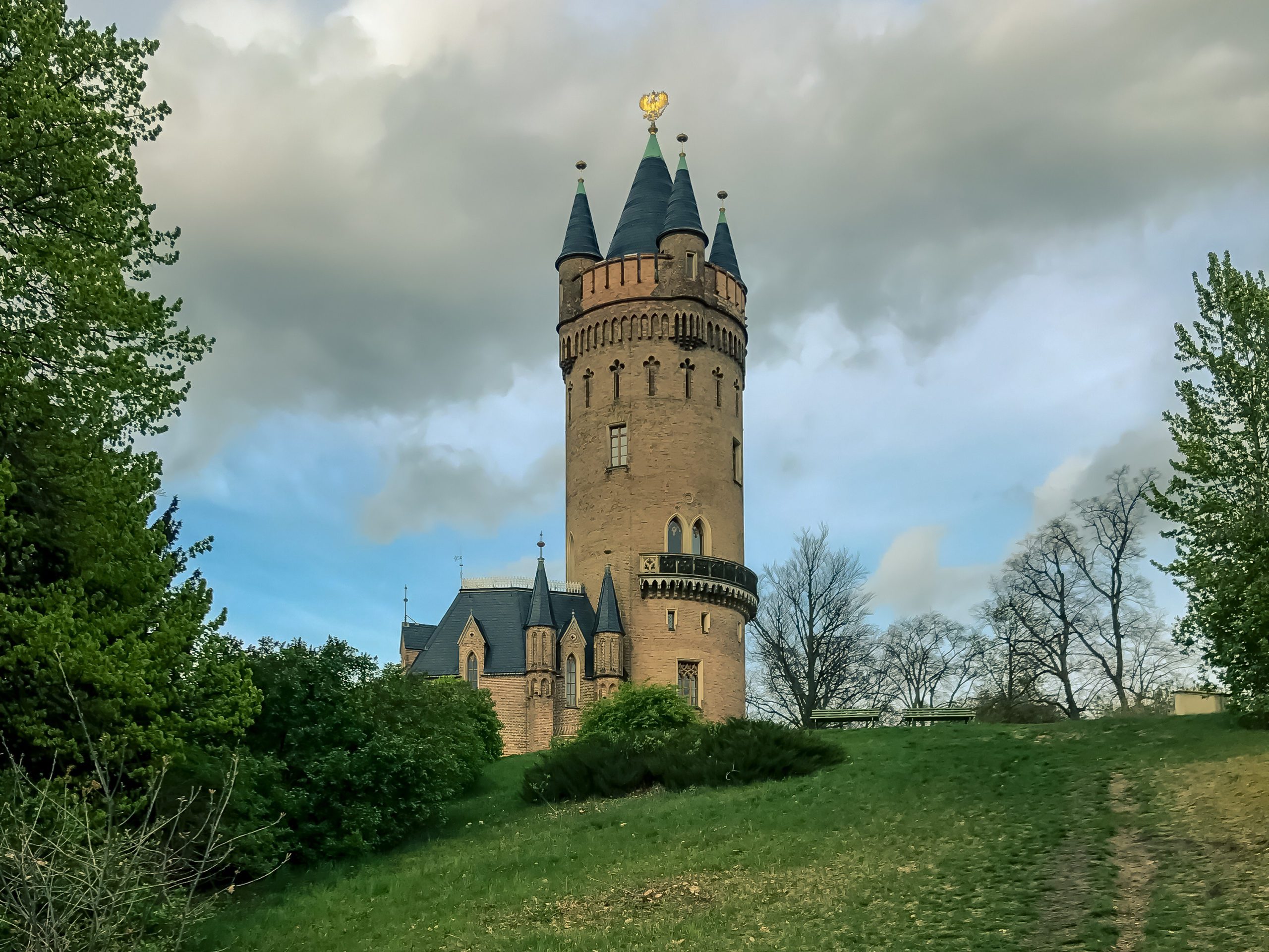 Flatow Tower in Babelsberg Park, a spectacular neo-gothic architecture