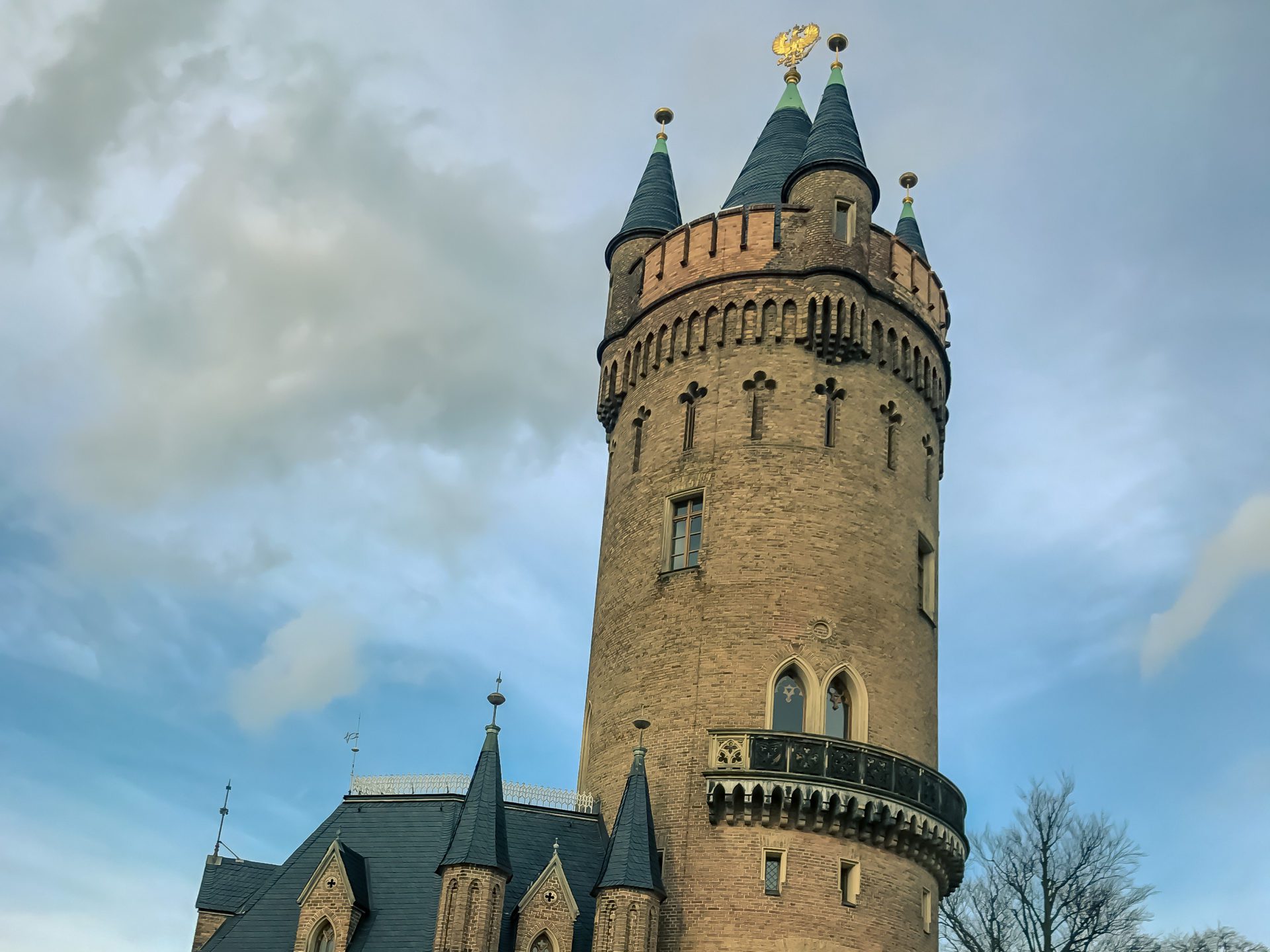 Flatow Tower in Babelsberg Park, a spectacular neo-gothic architecture